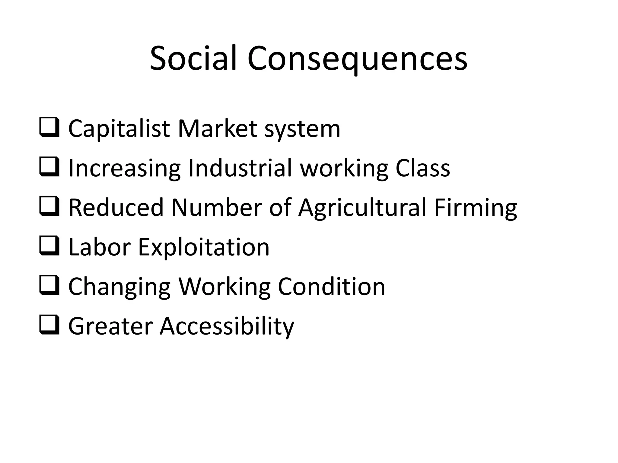 Consequences of industrial revolution | PPTX