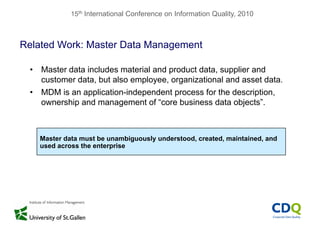 Enterprise Master Data Architecture: Design Decisions and Options | PPT