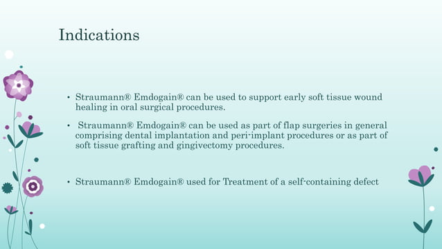 Emdogain by dr. maryam salman | PPTX | Oral care | Personal Care