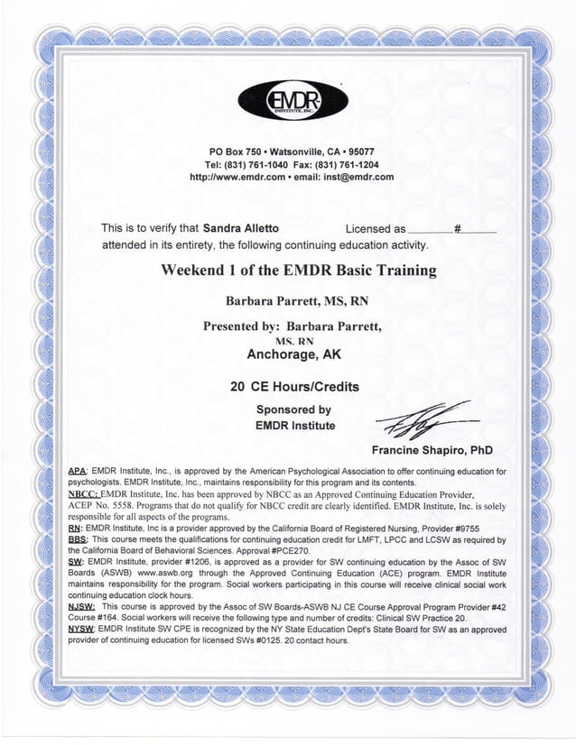 Basic EMDR training | PDF