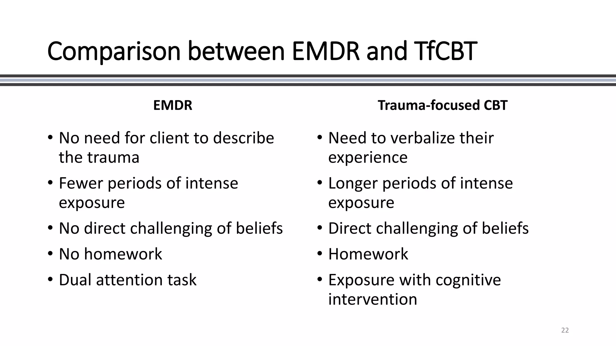 Eye Movement Desensitization and Reprocessing Therapy - EMDR | PPTX