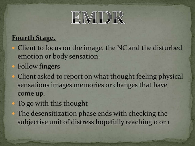 EMDR Powerpoint Presentation | PPTX | First Aid | Injuries