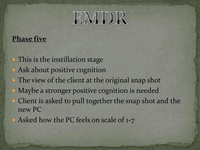 EMDR Powerpoint Presentation | PPTX | First Aid | Injuries