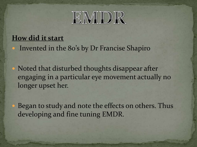 EMDR Powerpoint Presentation | PPTX | First Aid | Injuries