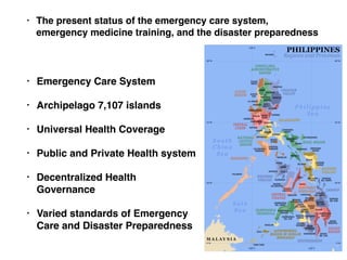 Status of Emergency Medicine and Disaster Preparedness in the ...