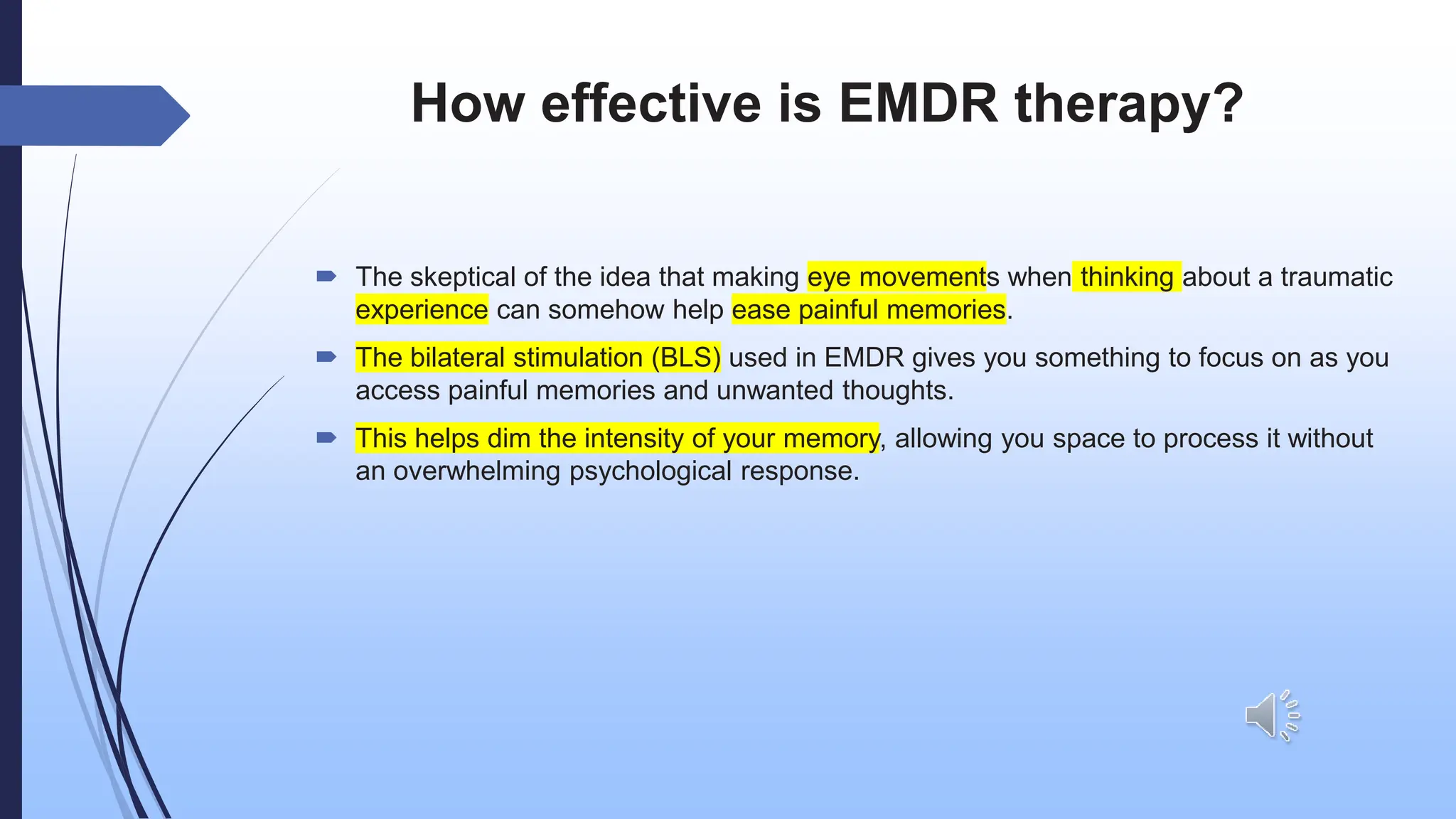 EMDR -EYE MOVEMENT DESENSITIZATION THERAPY | PPTX