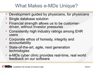 e-MDs Summary Overview | PPT