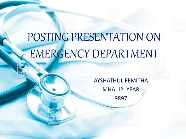 Accident & emergency Department | PPTX | First Aid | Injuries