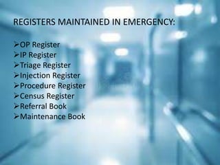 Accident & emergency Department | PPTX