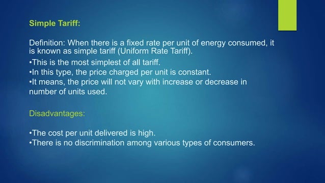 Types of Tariffs | PPTX