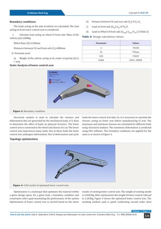 Evolutions in Mechanical Engineering-Analysis and Optimization of Lower ...
