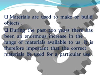 Eme engineering materials | PPTX