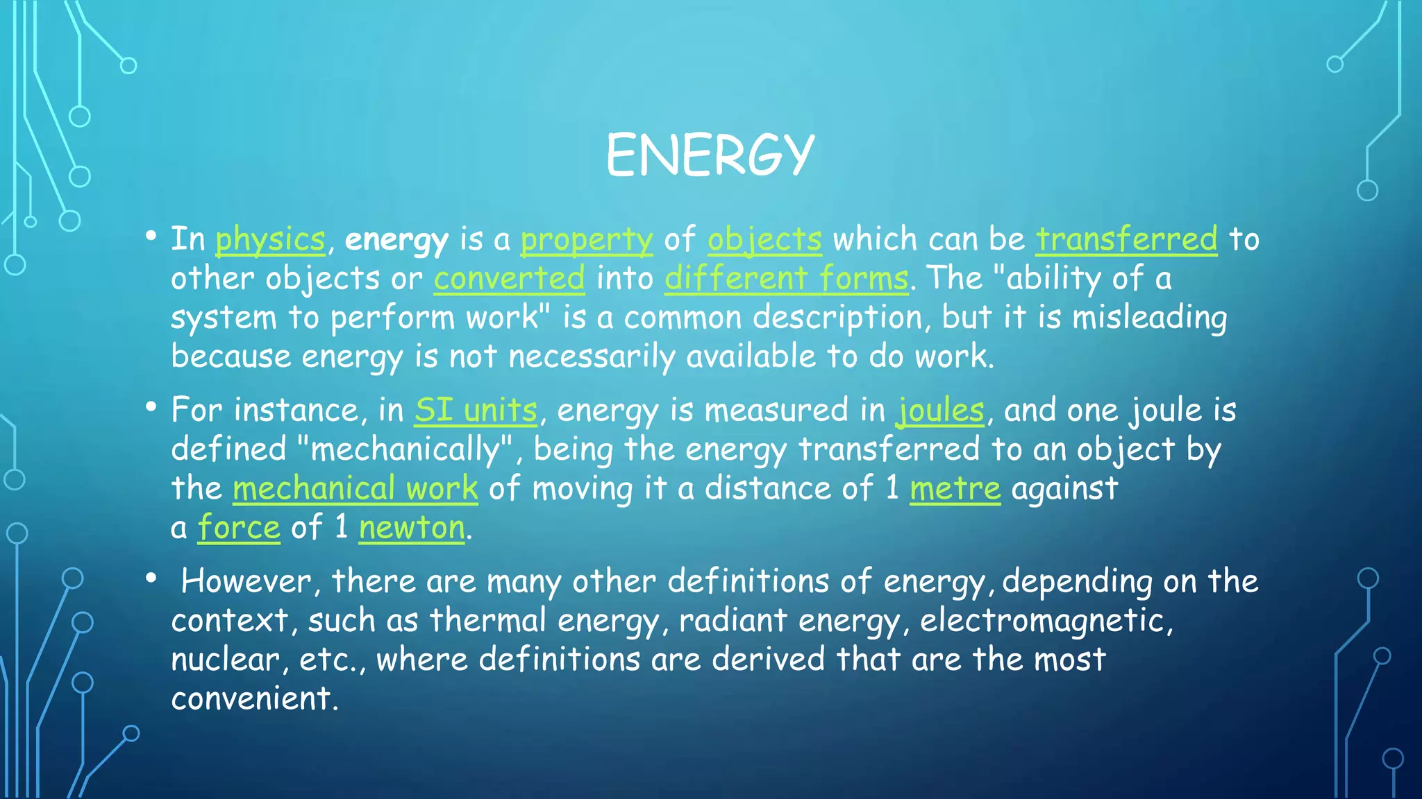 Definition of mechanical Engineering | PPTX | Physics | Science