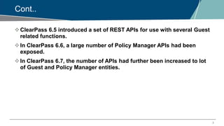 EMEA Airheads- Getting Started with the ClearPass REST API – CPPM | PPT