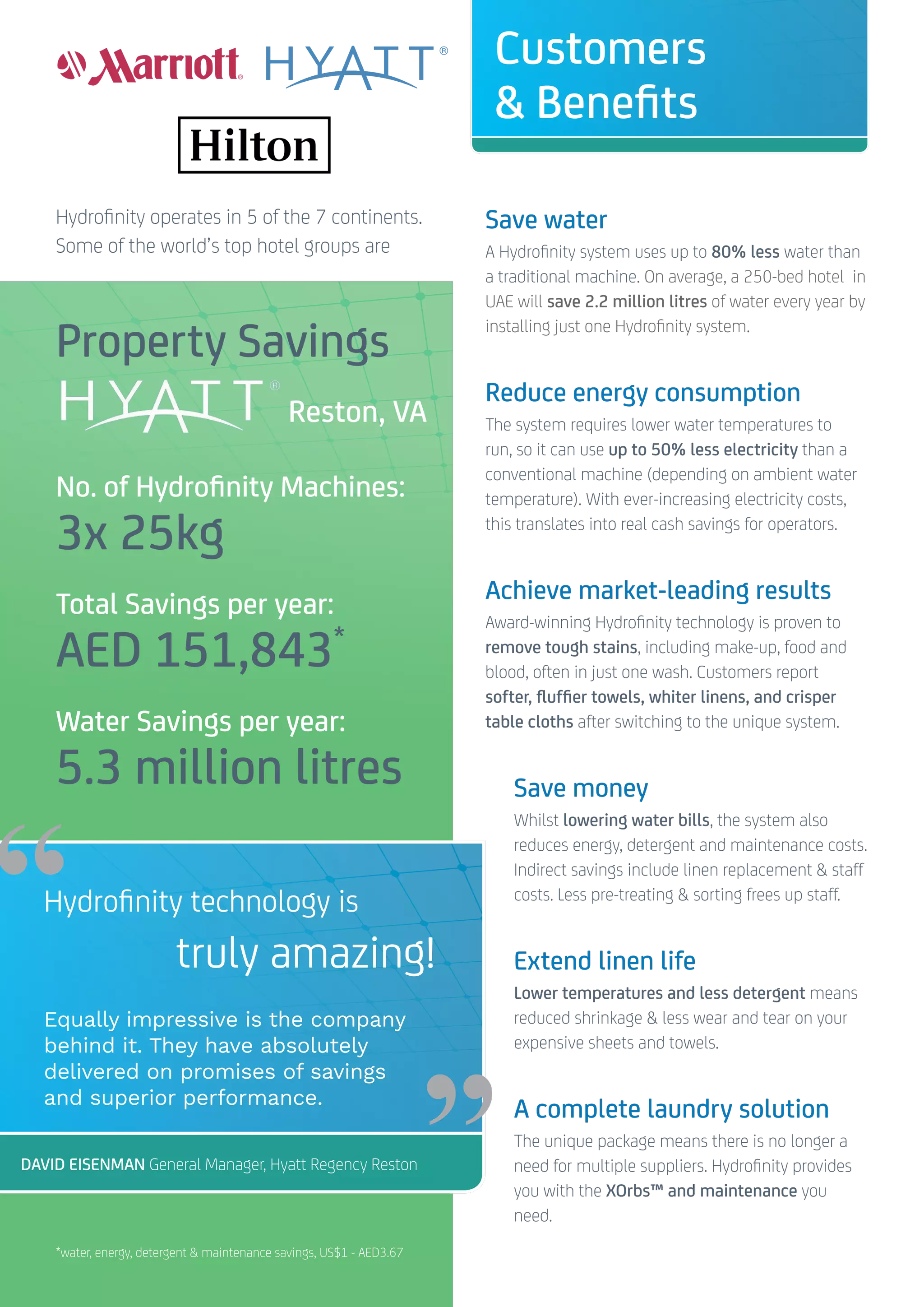 Hydrofinity UAE Hospitality Brochure | PDF
