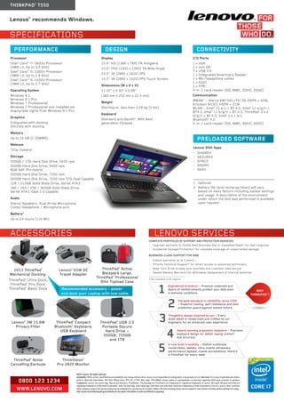 Lenovo t550 | PDF | Computer Peripherals | Computing