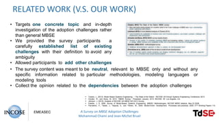 A Survey on MBSE Adoption Challenges | PDF