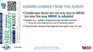 A Survey on MBSE Adoption Challenges | PDF