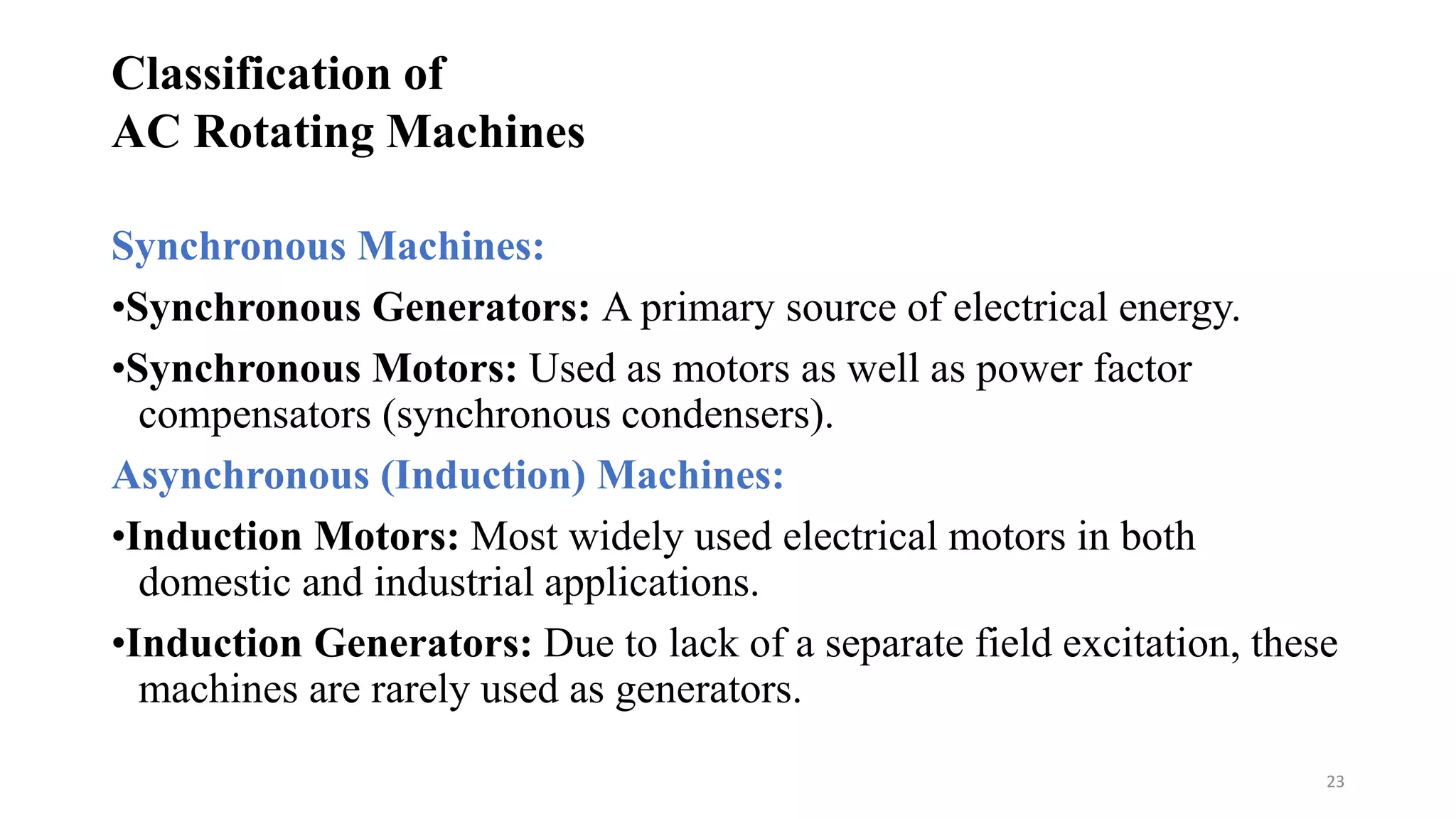 Elecromechnical conversion & Rotating machines | PPT