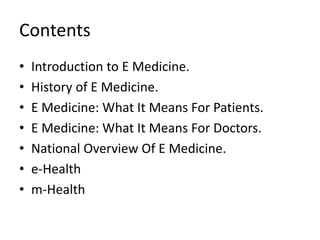 E medicine | PPTX