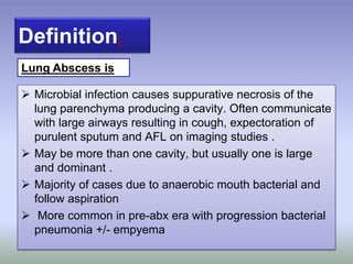 Lung Abscess 2010 | PPTX
