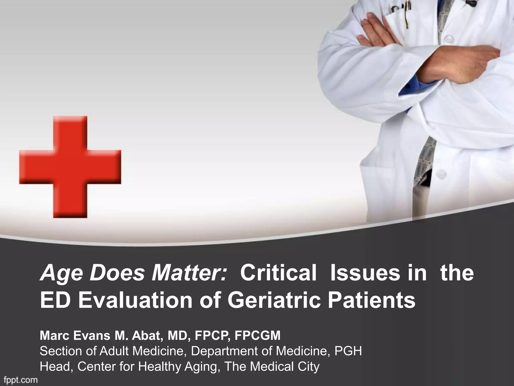 Emergencies in Geriatric Patients | PPTX