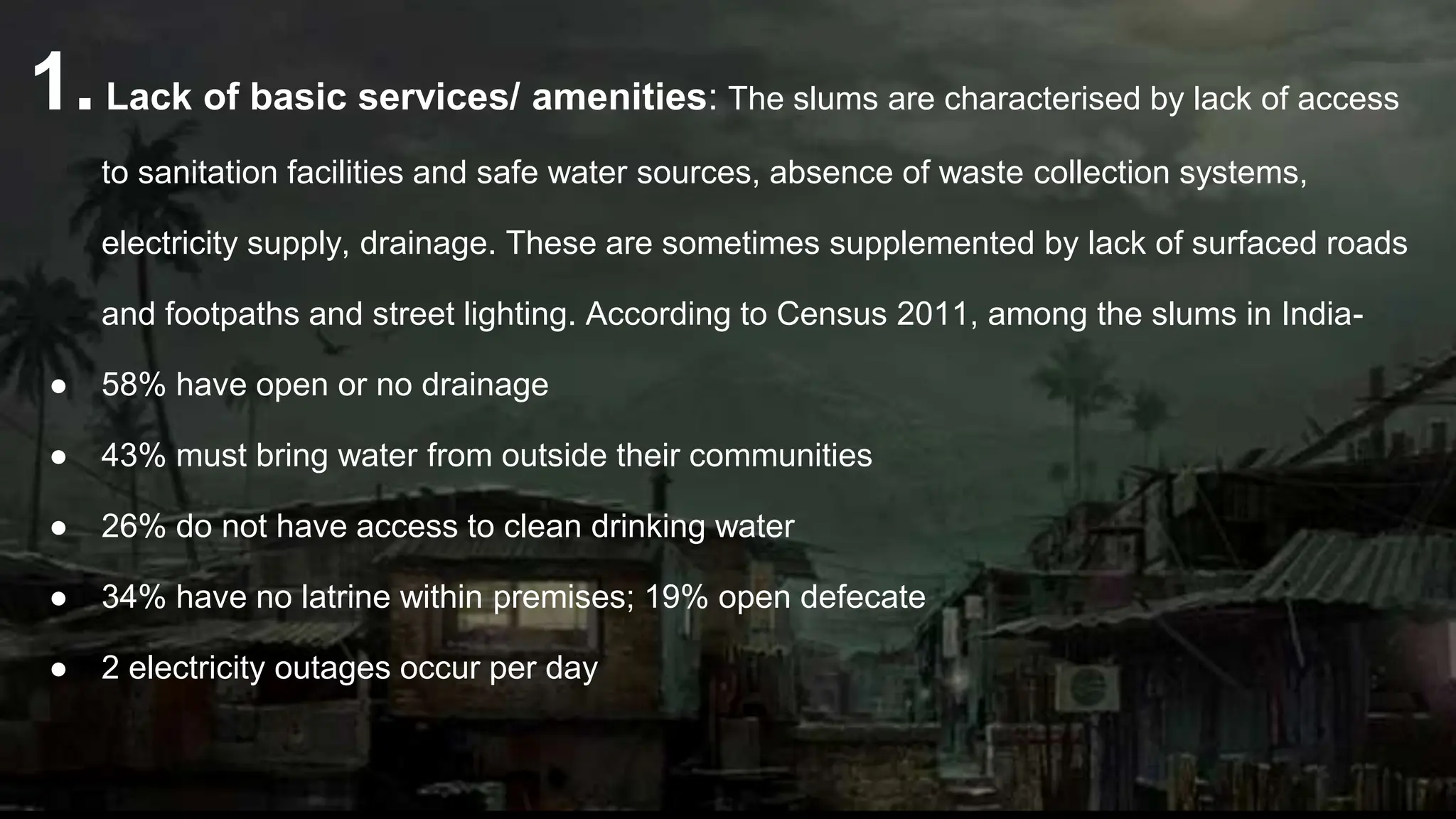 Life of people in Slums presentation tex | PPTX