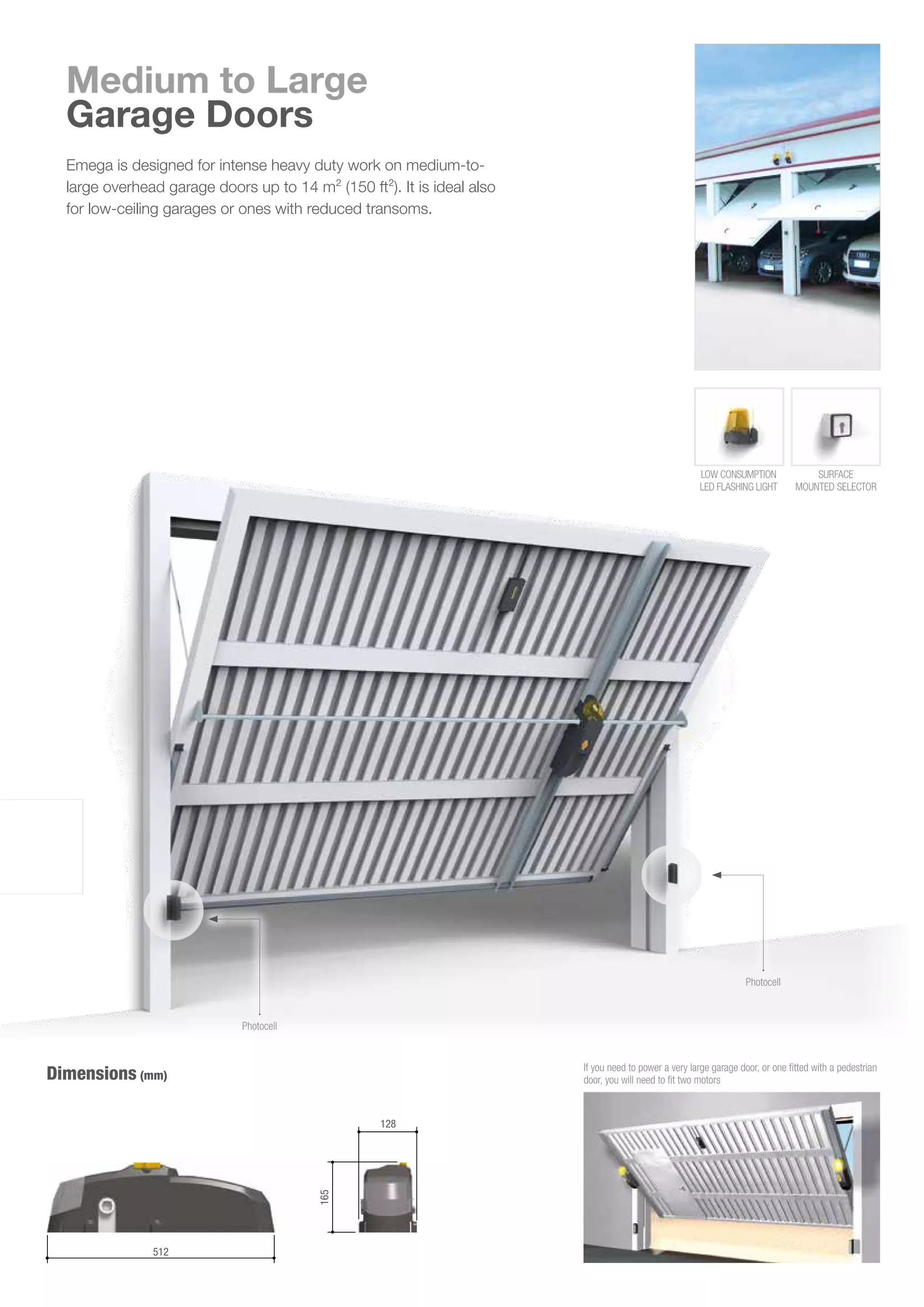 Emega- OPERATOR FOR OVERHEAD GARAGE DOORS UP TO 14 M² (150 FT²) | PDF ...