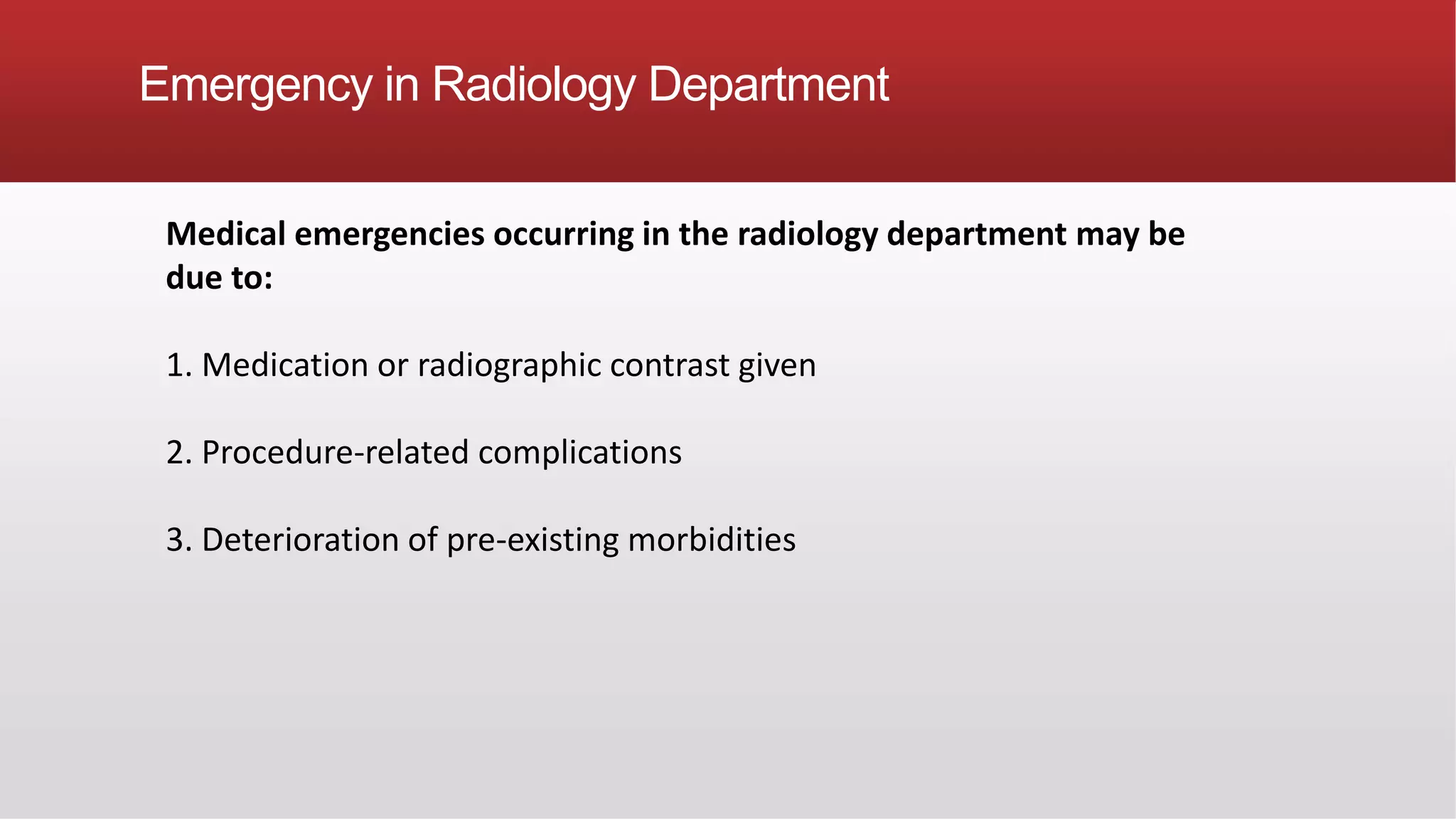 Emegency drugs in radiology department | PPTX