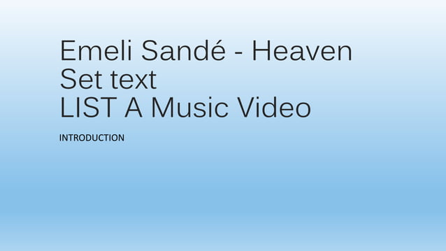 Emelie Sande Heaven Intro | PPT