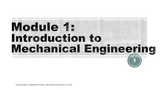 EME Module 1 introduction to mechanical engg | PPT