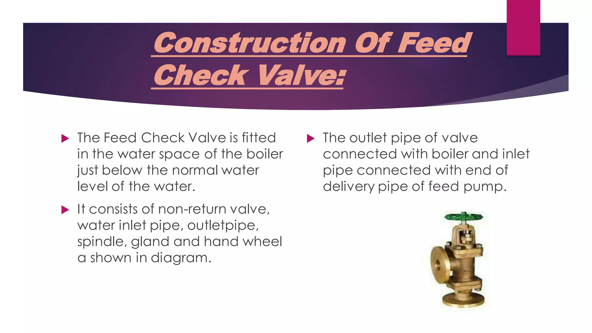 Feed Check Valve ppt | PDF
