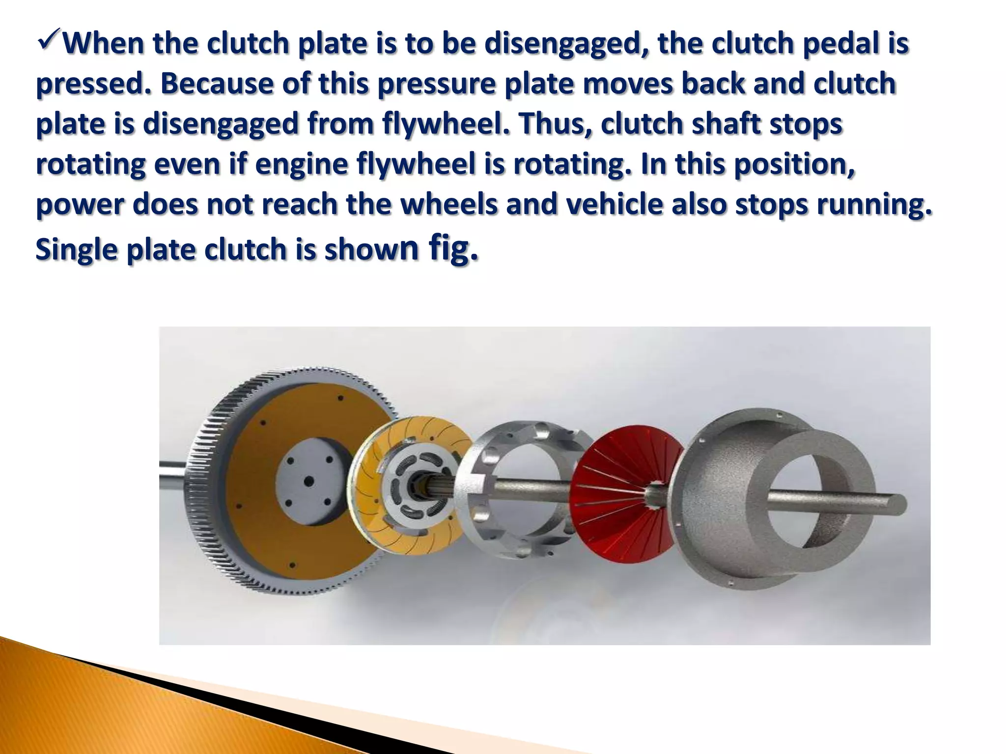 Disc Clutch (Single Plate Clutch) EME | PPTX