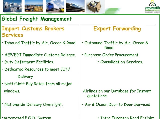 Emerald Freight 2011 | PPT | Air Travel | Travel Type