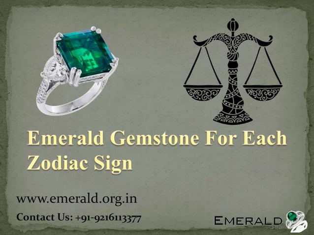 Emerald gemstone for each zodiac sign | PPTX