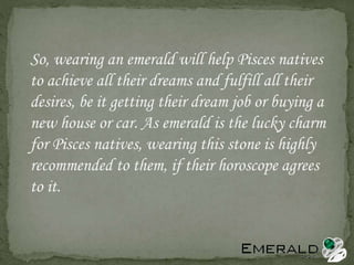Emerald gemstone for each zodiac sign | PPTX