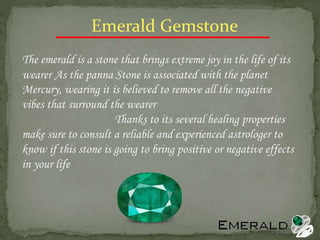 Emerald gemstone for each zodiac sign | PPTX