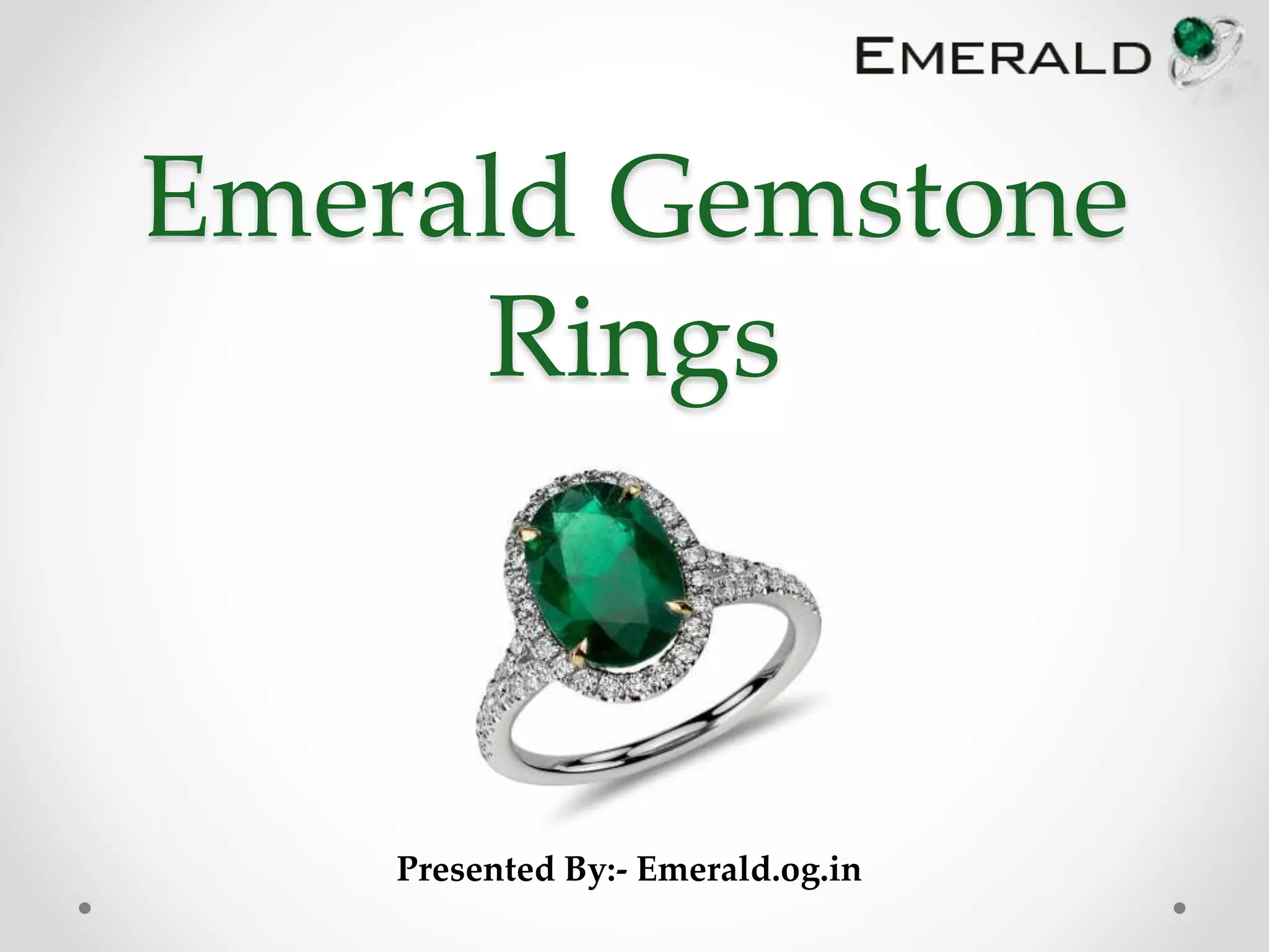 Emerald or Panna Stone Rings | PPTX