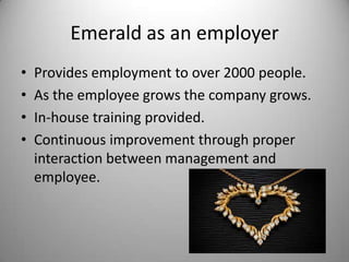 Emerald jewel industry india limited | PPTX