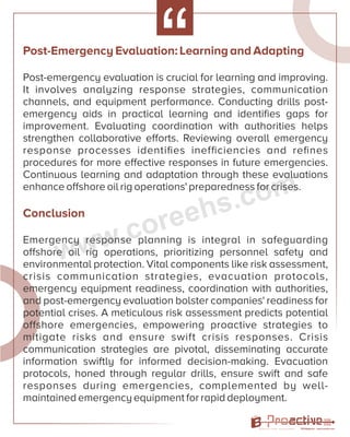 EMERGANCY RESPONSE PLANNING FOR OFFSHORE OIL RIG OPRATIONS - B ...