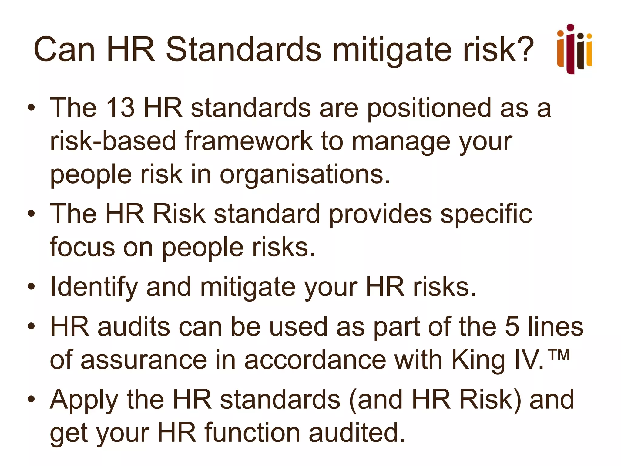Can HR Standards Mitigate Risk? | PDF