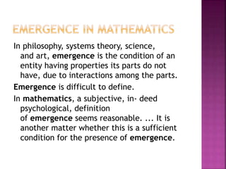Emergence in mathematics | PPT