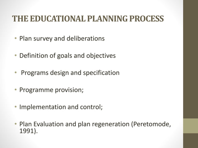 educational planning