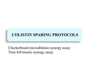 Emergence of ndm1 resistance assessment of colistin sparing antibiotic ...