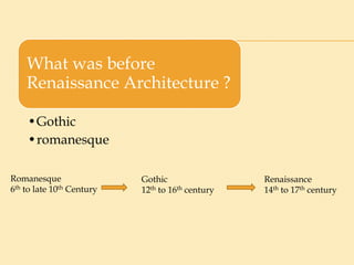 Emergence of rennaisance architecture | PPTX