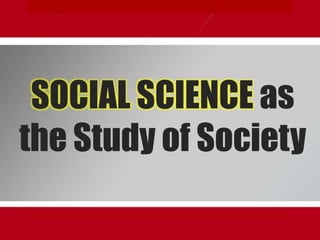 EMERGENCE OF THE SOCIAL SCIENCES | PPTX