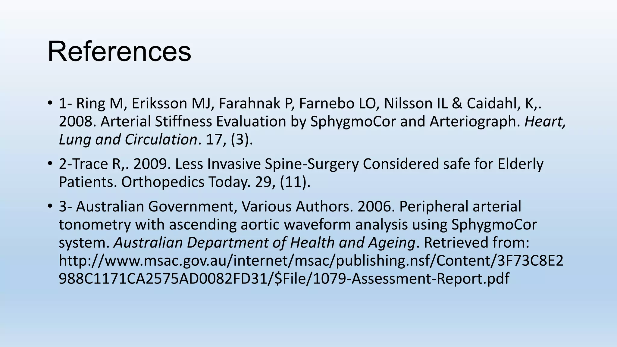 Emergence of the SphygmoCor | PPT