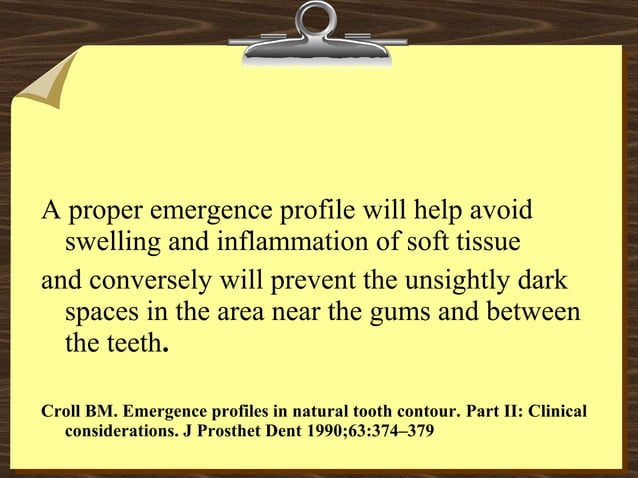 Emergence profile in fixed partial denture. | PPT | Dental Health ...