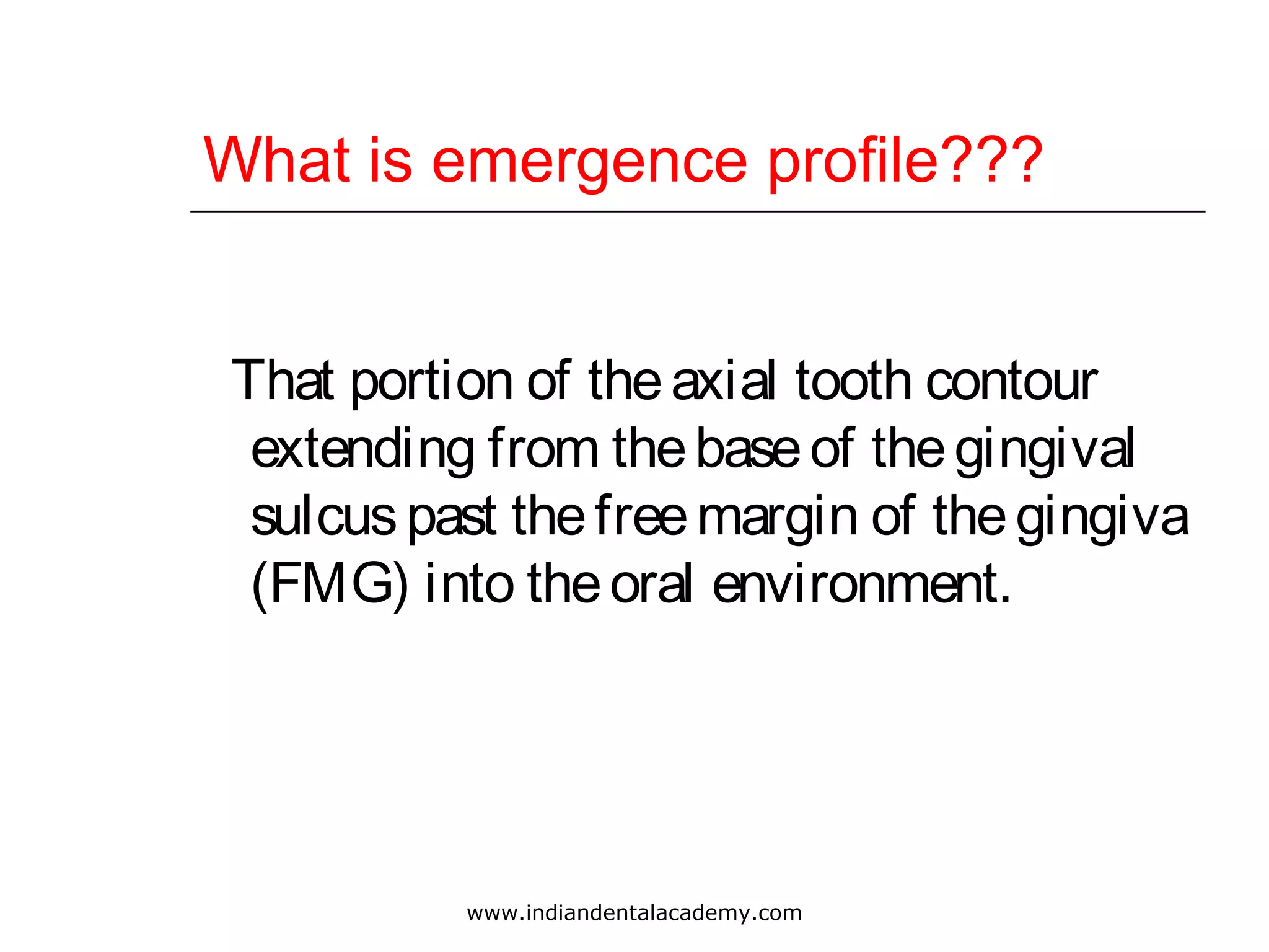 Emergence profile done/ new dentistry technology | PPT