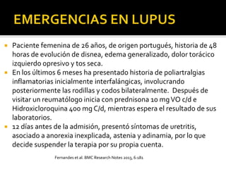 Emergencias en lupus eritematoso sistémico | PPTX